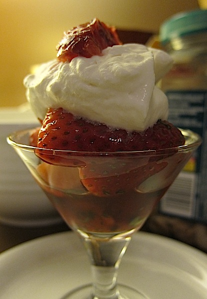 We’re Cooking: Cointreau Strawberries and Cream – Red Wine With Breakfast
